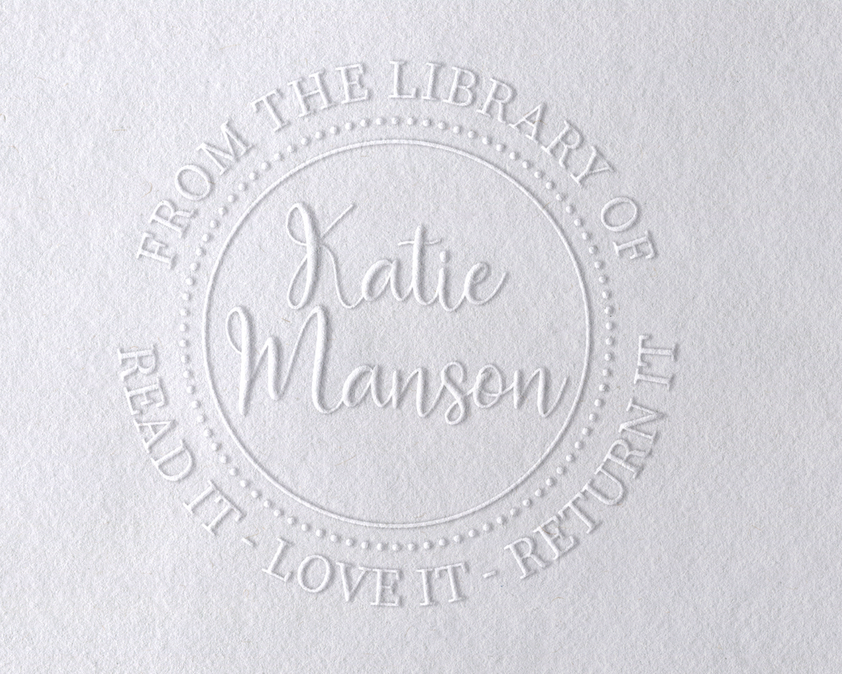 Custom Book Embosser - Calligraphy – Stampful