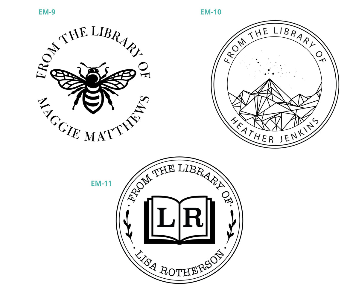 Custom Library Book Embosser - Initials – Stampful