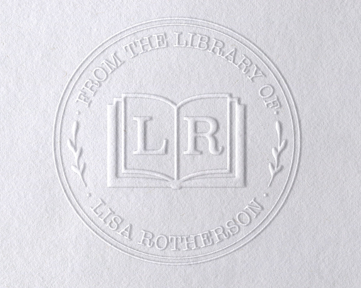 Custom Library Book Embosser - Initials – Stampful