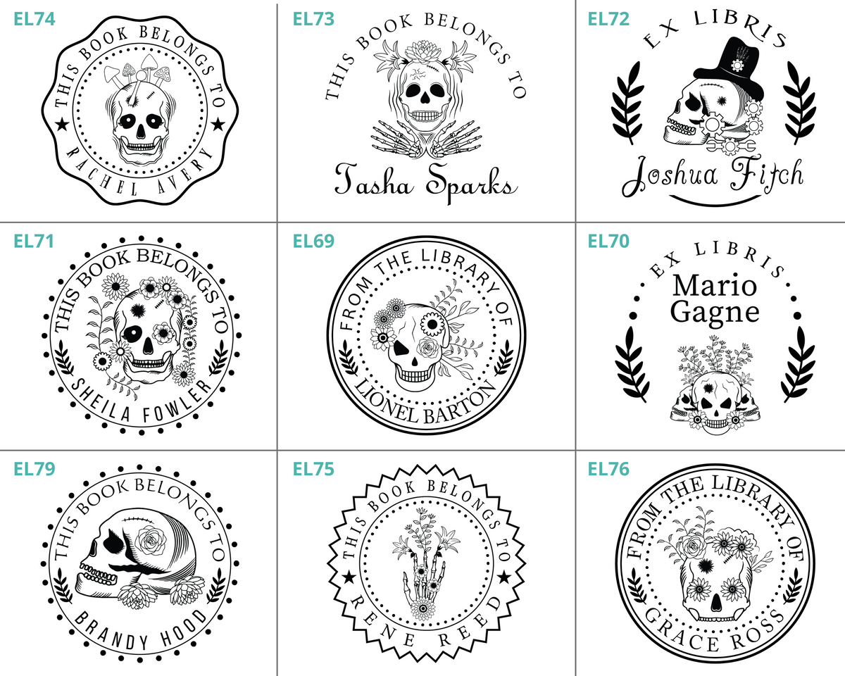 Custom Book Embosser - Sugar Skull Collection – Stampful