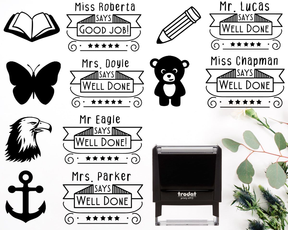 Teacher Grading Homework Stamp – Stampful